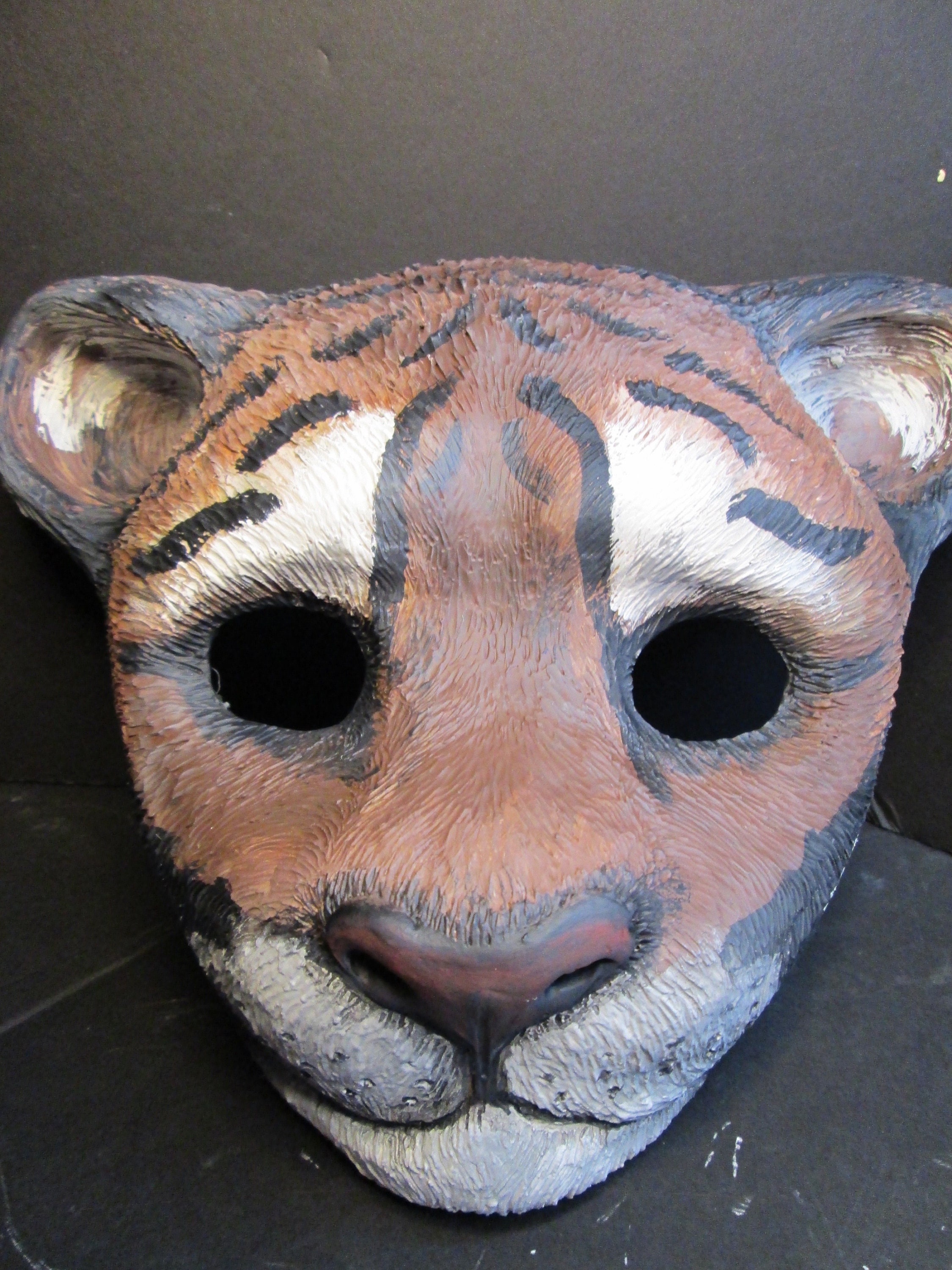 Tiger cub Cat mask big cat hand painted masquerade mask | Etsy