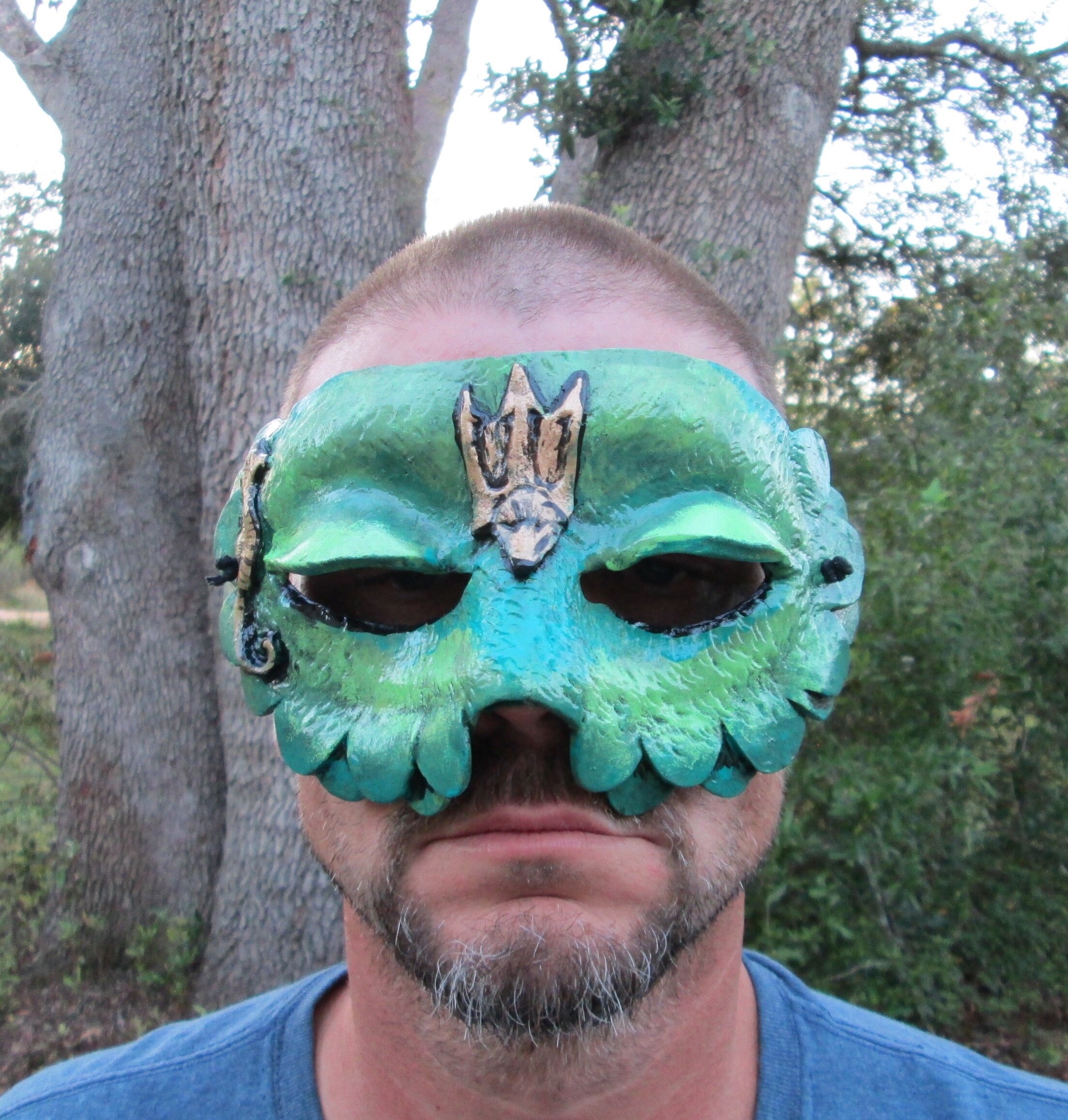 Merman Creature Mask Sea Green Masquerade Mask Costume | Etsy