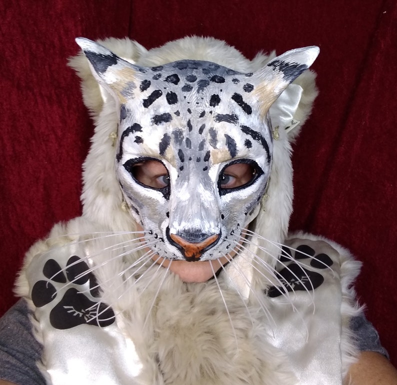 Snow Leopard Mask Animal Costume Mask Neko Animal Spirit - Etsy