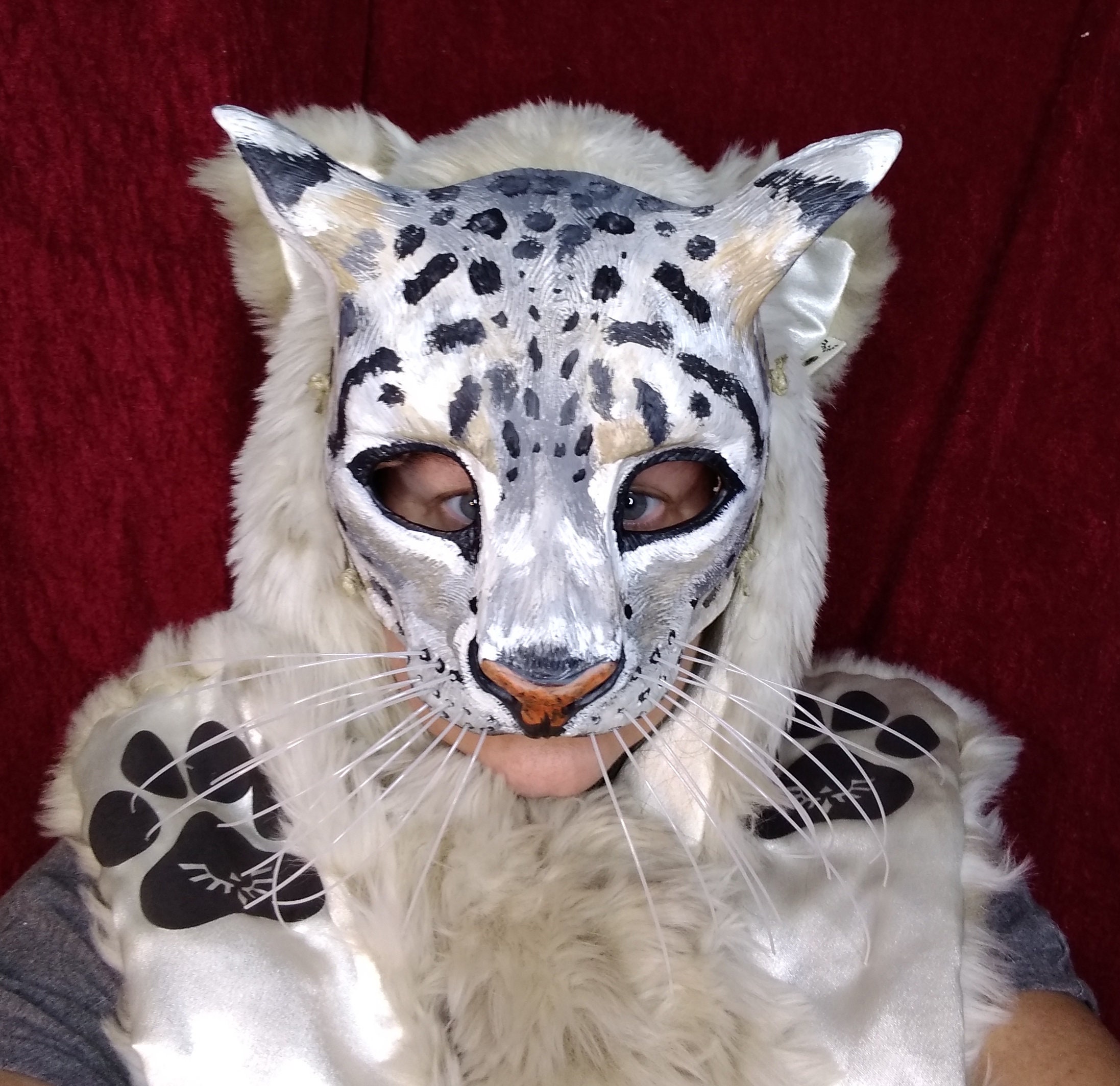 Snow Leopard mask Animal costume mask Neko animal spirit | Etsy