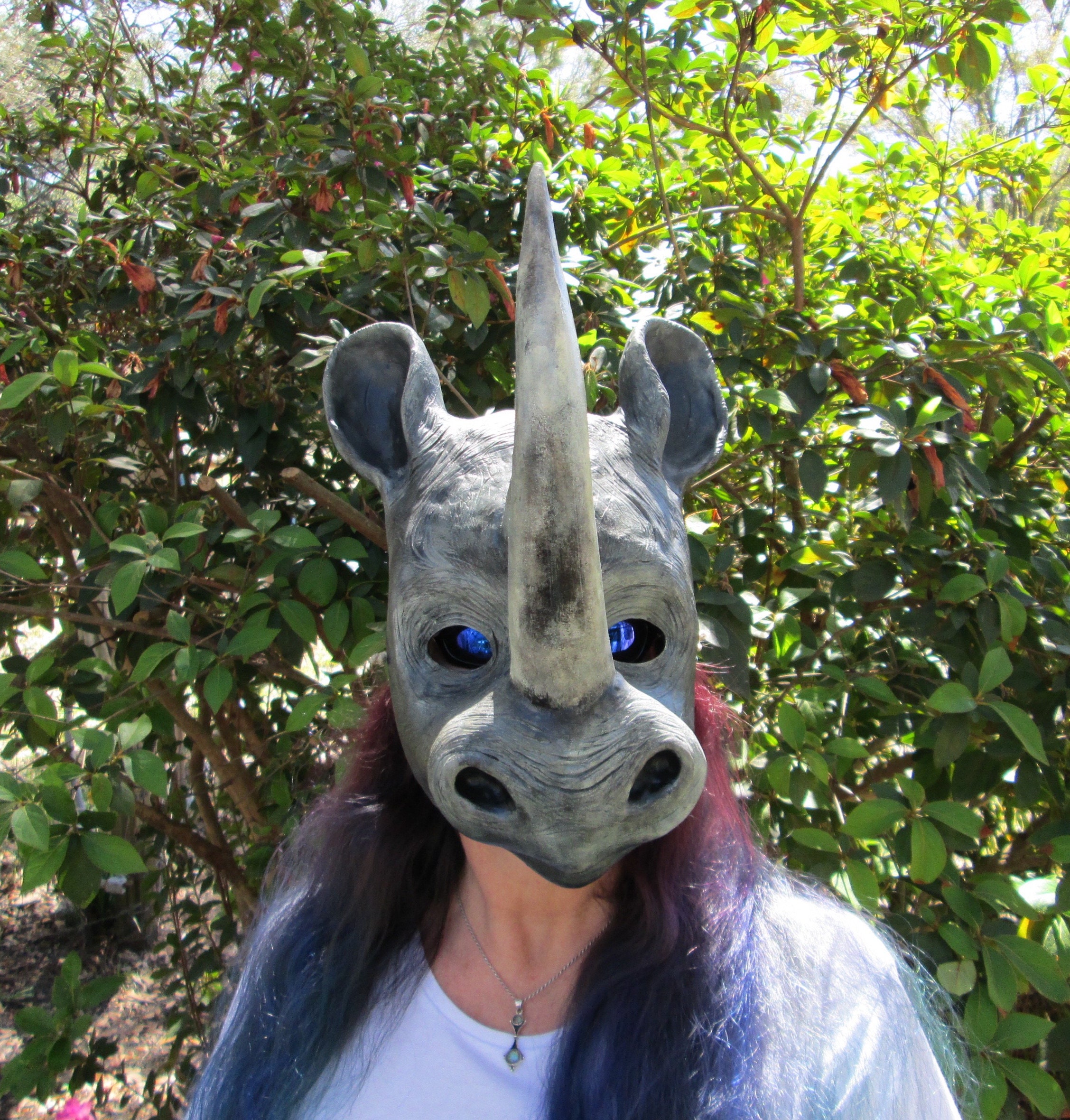 Handmade Rhino Mask, Animal Costume, Wildlife Art Rhinoceros - Etsy