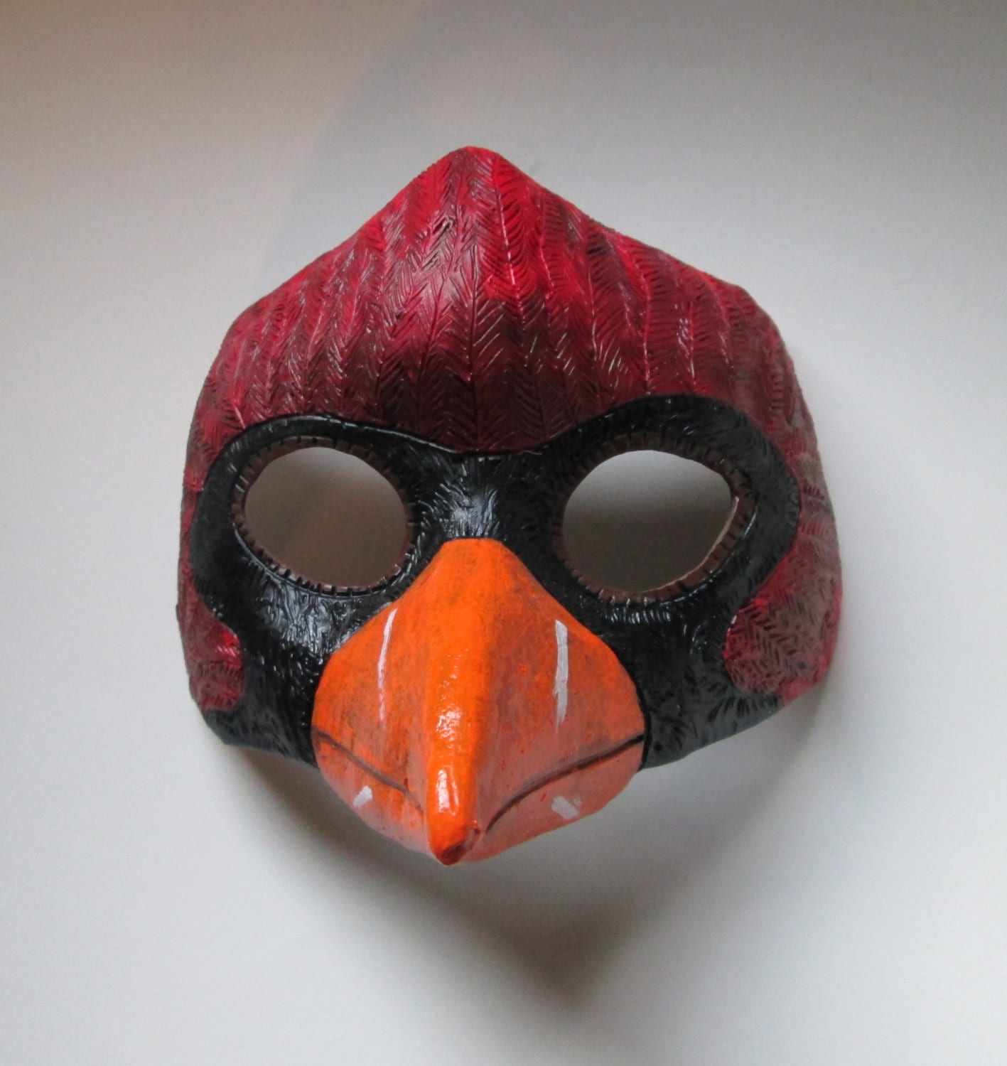 Redbird Cardinal mask Halloween mask red bird Cardinals | Etsy