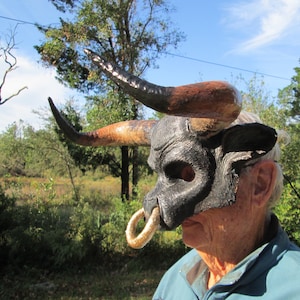 Minotaur Bull mask Mythological beast Taurus Black Bull | Etsy