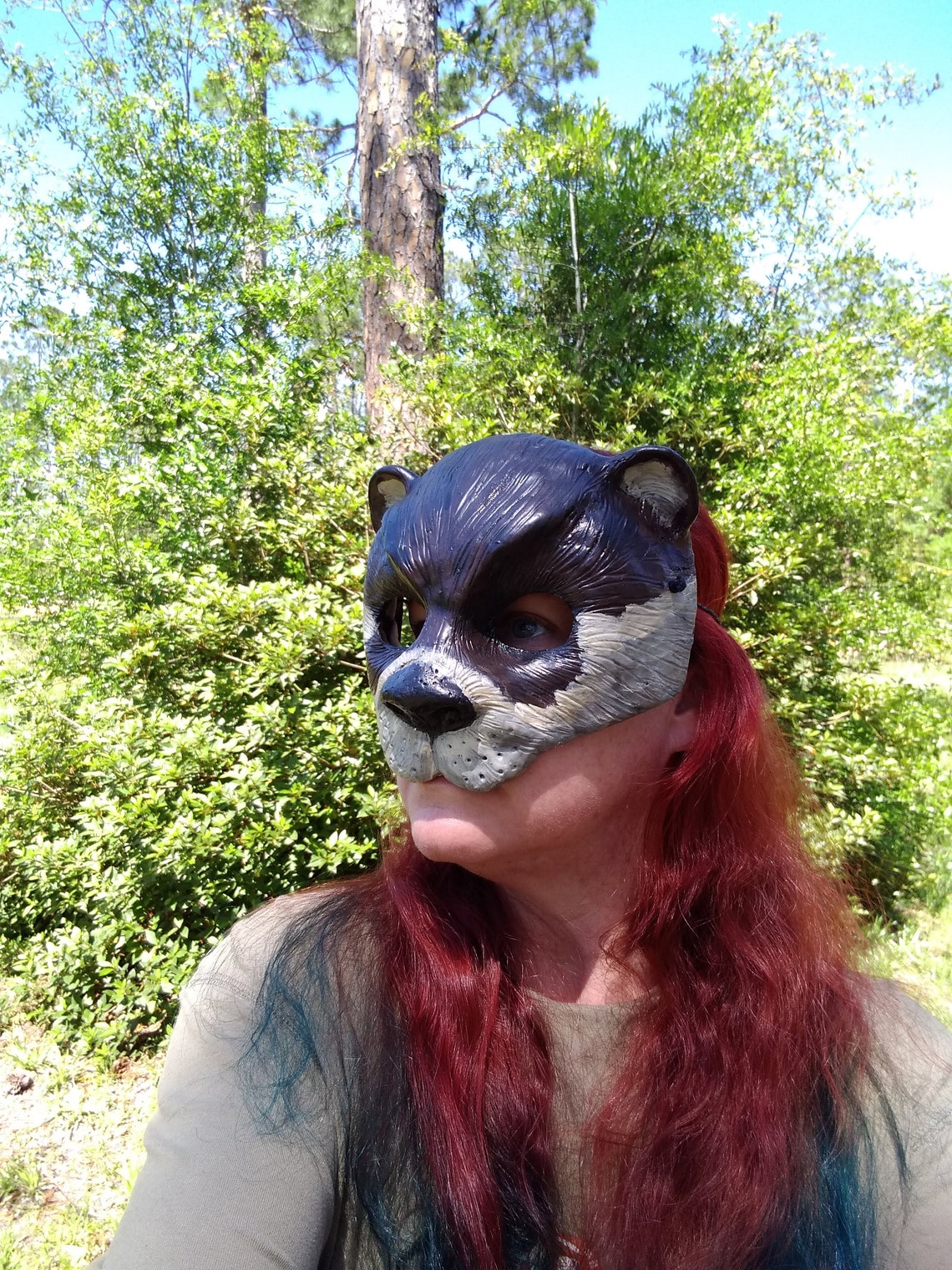 Otter Mask Cute Sea Otters Animal Mask Hand Painted - Etsy