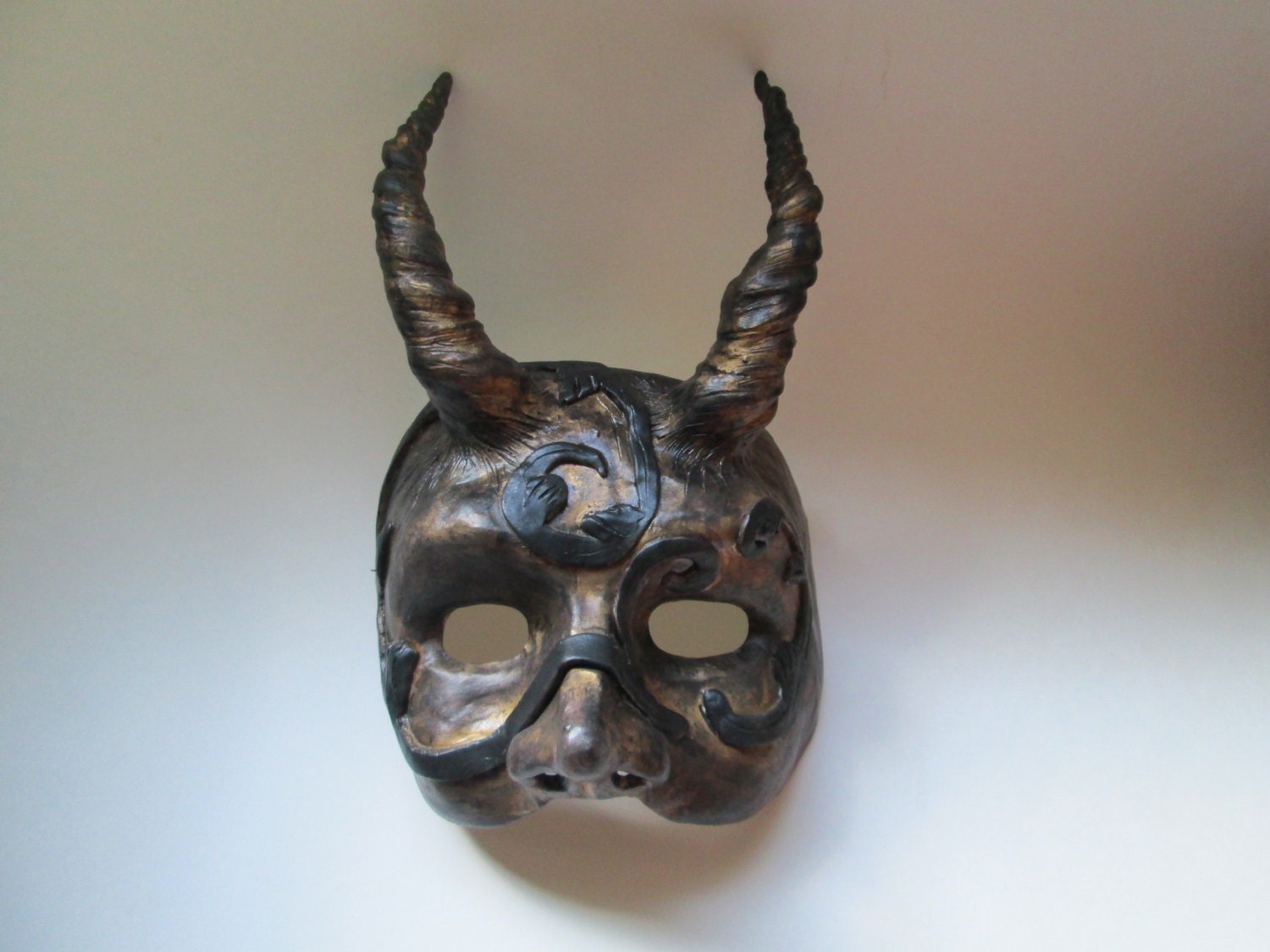 Máscara de mascarada larp medieval máscara con cuernos | Etsy