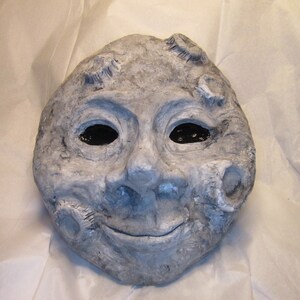 Moon Mask, Man in the Moon, Hand Painted Mask, Masquerade Mask, Jolly ...