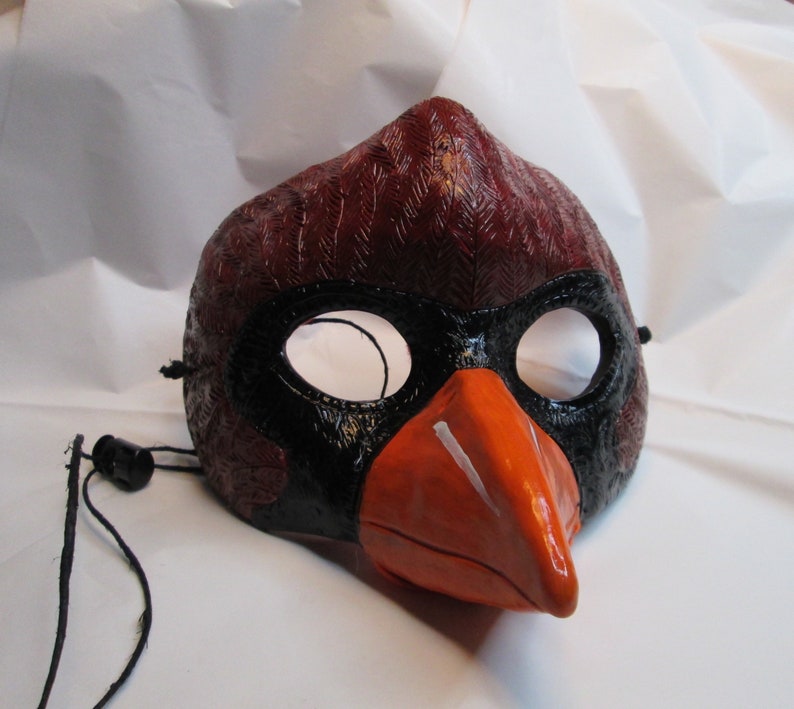 Redbird Cardinal Mask Halloween Mask Red Bird Cardinals - Etsy