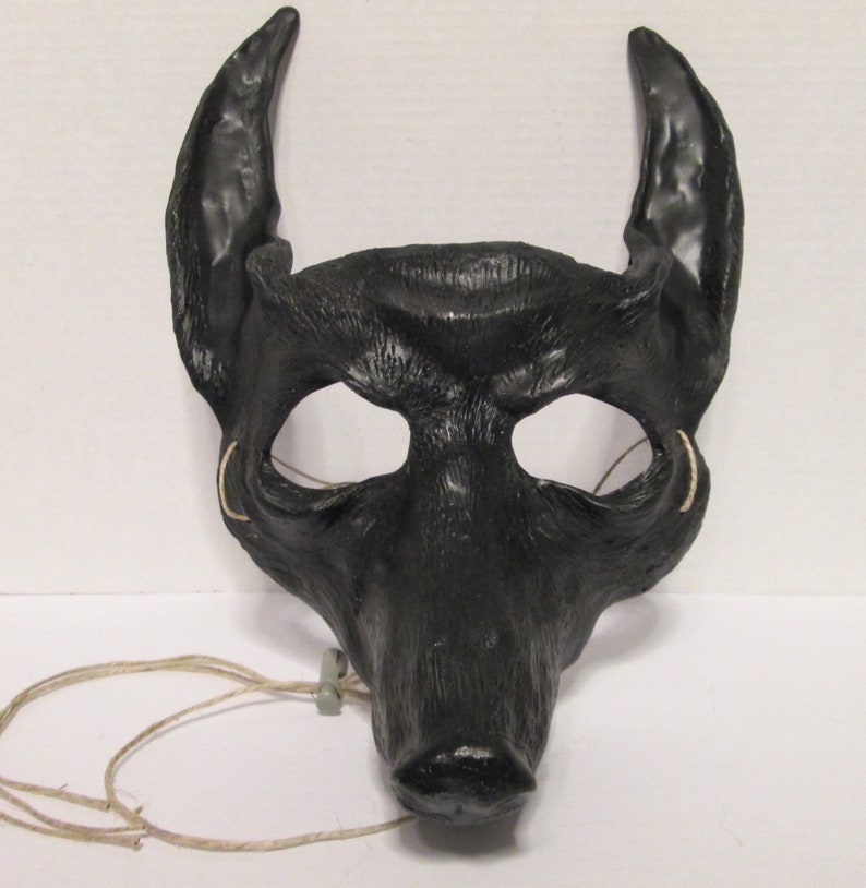 Egyptian Jackal Mask Anubis Handmade Leather Mask By