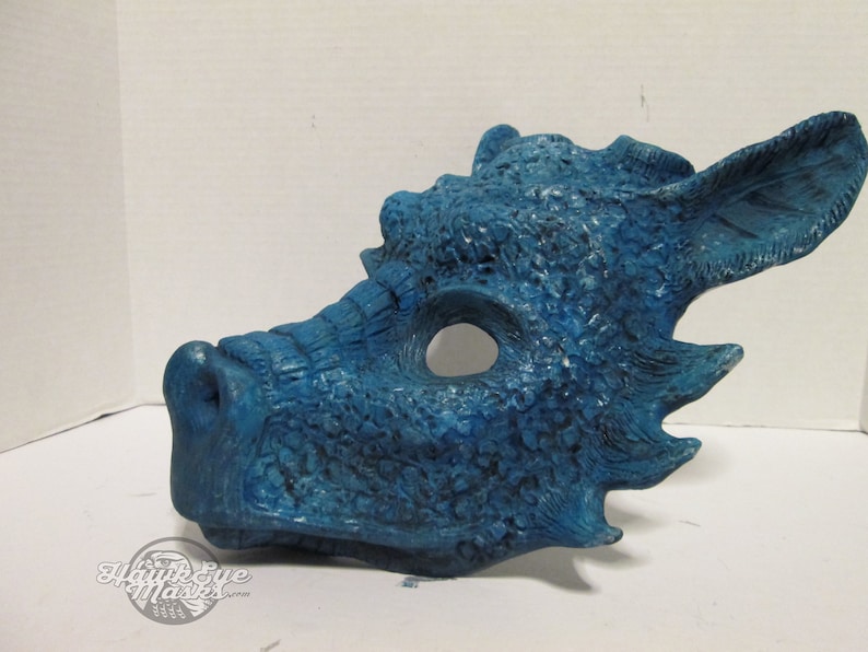Custom Horns Ice Dragon Mask: Handmade Cosplay Costume Mask - Etsy