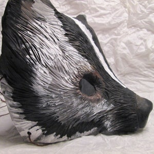 Badger, Costume Mask, Badger Mask, Wild Animal Costume Mask, Hand ...