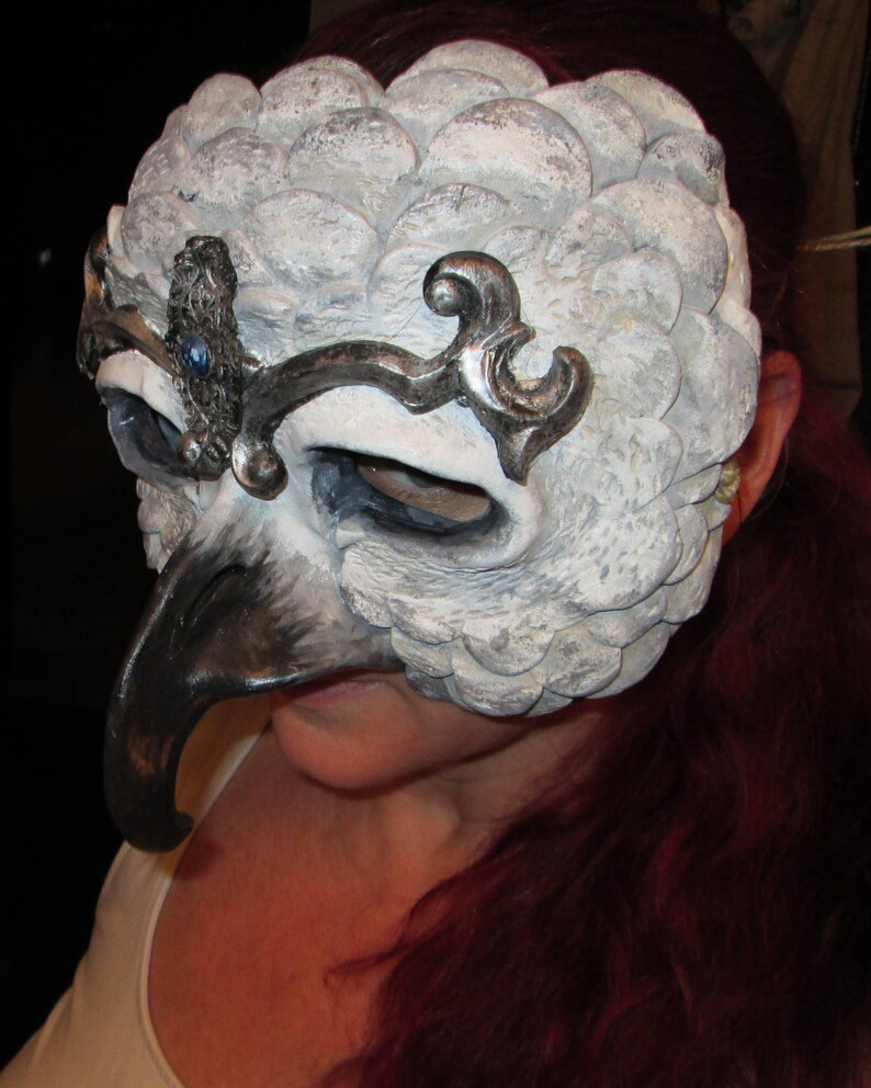 Snow bird fantasy mask Winter Snowbird Custom made | Etsy