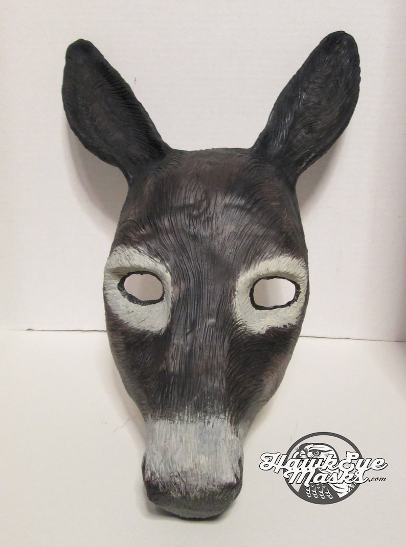 Donkey Mask Realistic Costume Animal Mask Made to Order - Etsy