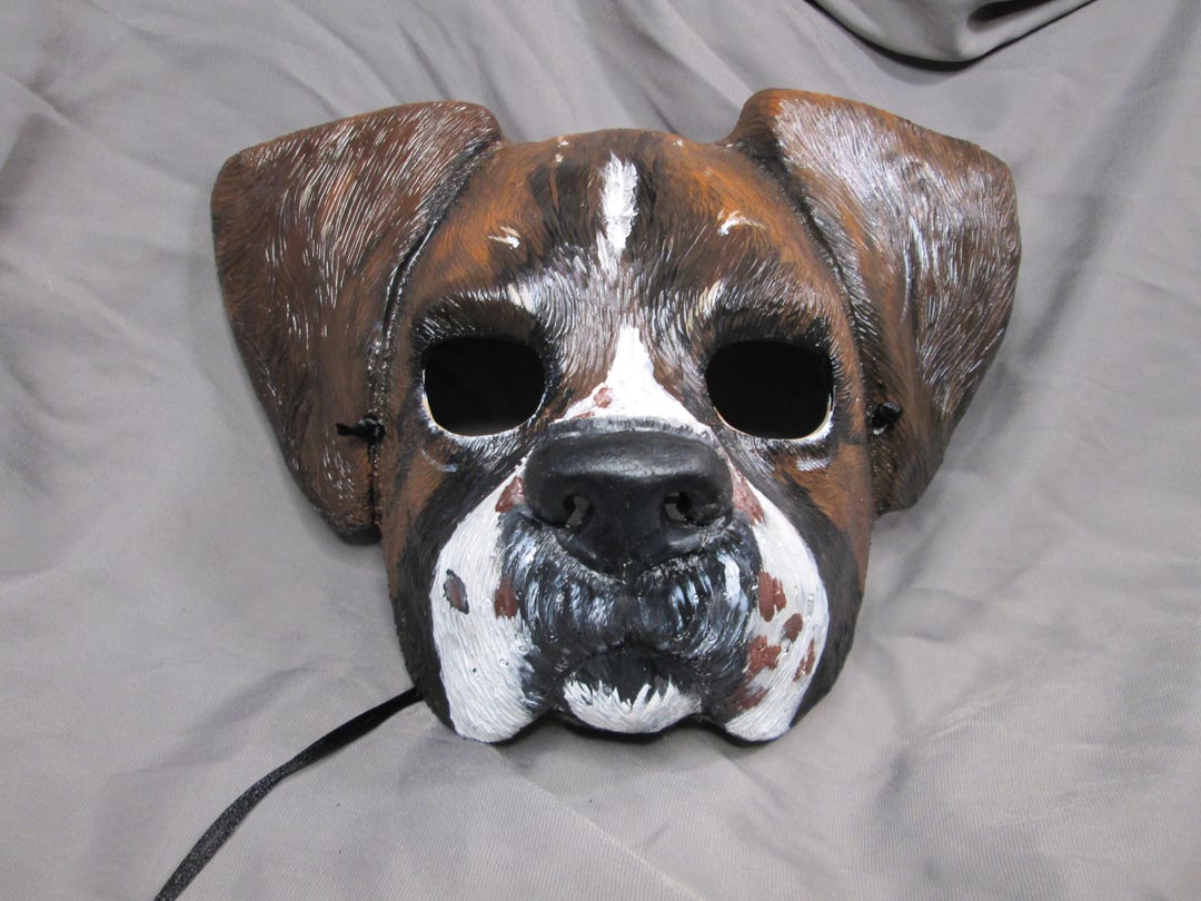 St Bernard, Puppy Dog, Boxer, Hand Painted Dog Costume Mask, Animal ...