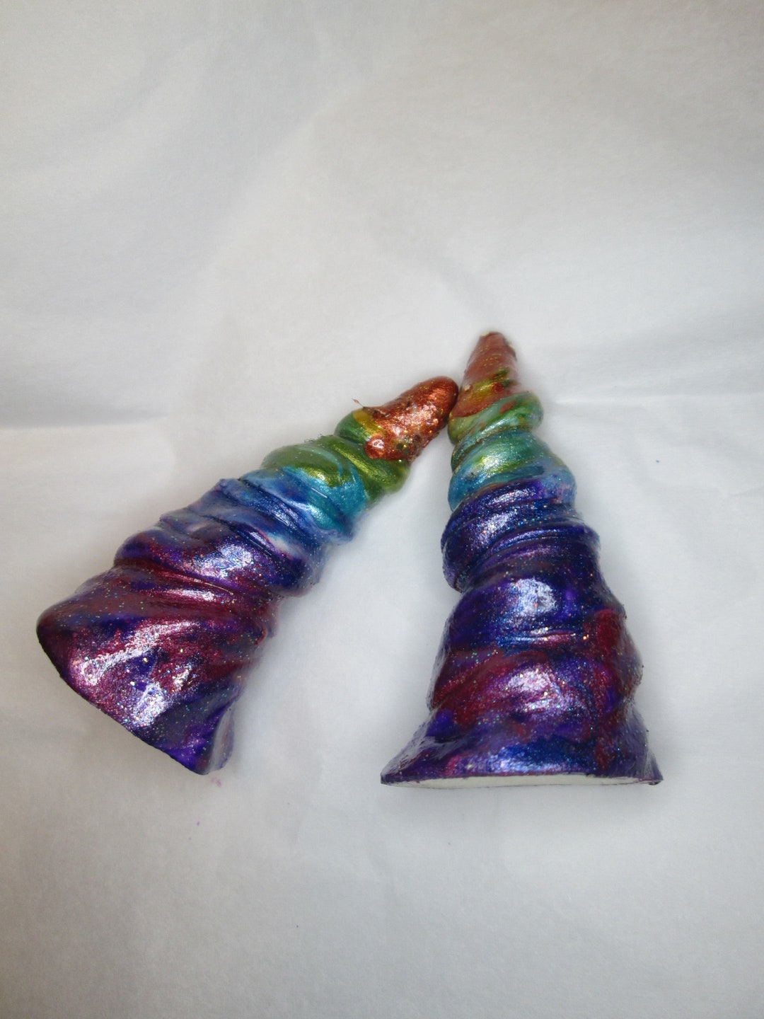 Tiny Twisted Costume Horns, Handmade Lightweight Small Resin Horns, Pan ...