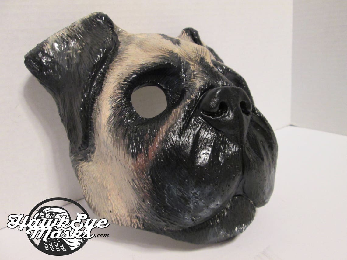 Pug Dog Costume Mask Pug Mask Pet Art Show Dog Men in | Etsy