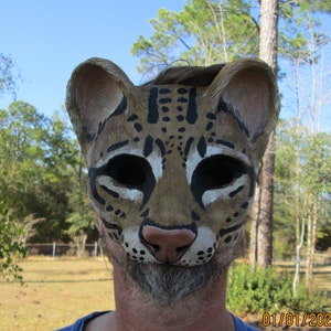 Ocelot, Wildcat Mask, Neko Cosplay, Jungle Cat, Animal Costume Mask ...