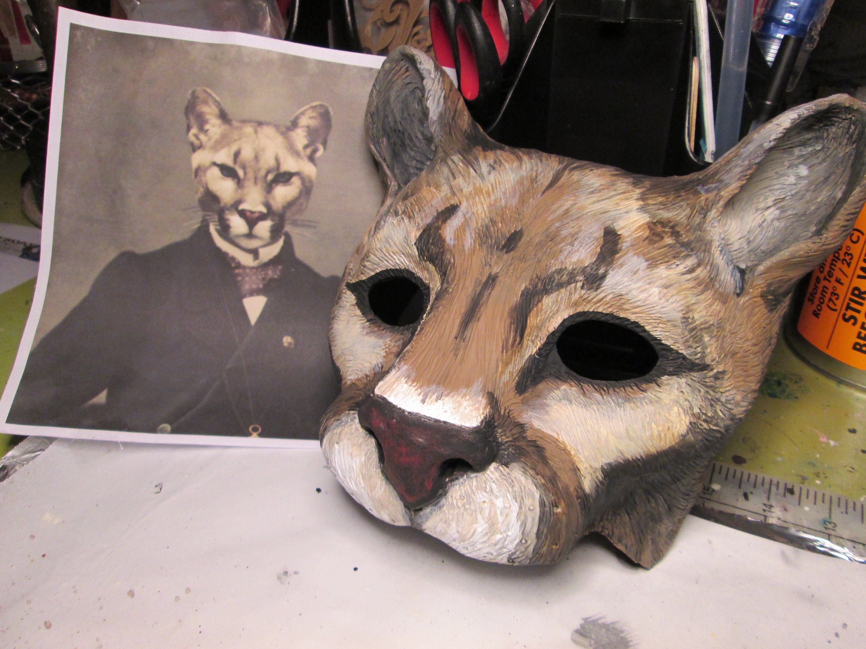 Mountain Lion Florida Panther Mask Cougar Wild Animal | Etsy