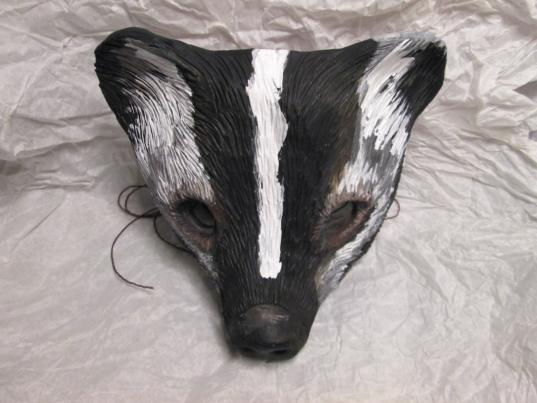 Badger, Costume Mask, Badger Mask, Wild Animal Costume Mask, Hand ...