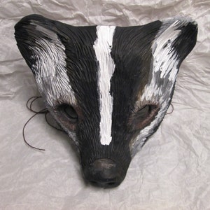 Badger, Costume Mask, Badger Mask, Wild Animal Costume Mask, Hand ...