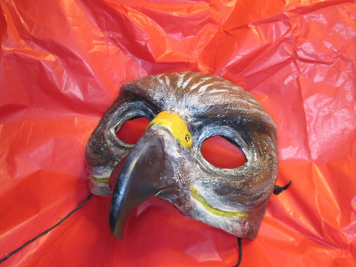 Hawk Mask Red Tailed Hawk Mask Bird Masquerade Mask | Etsy