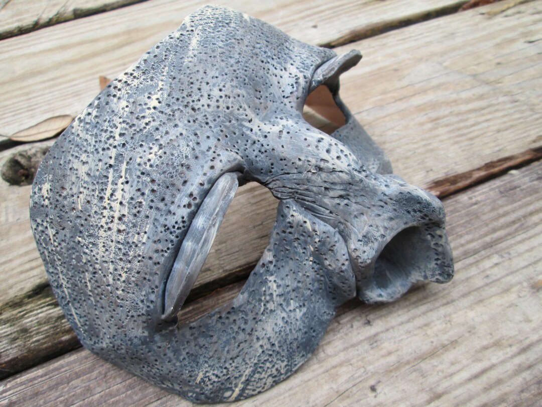 Gargoyle Mask, Custom Made, Ren Faire, Masquerade Mask, Silver and Grey ...