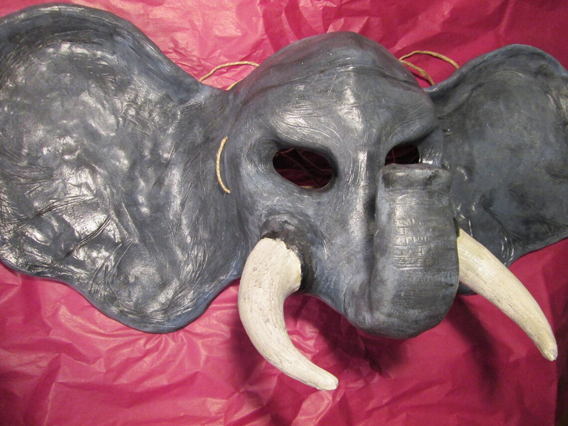 Elephant Costume Mask, Costume Mask, Wildlife Animal Mask, Adult ...