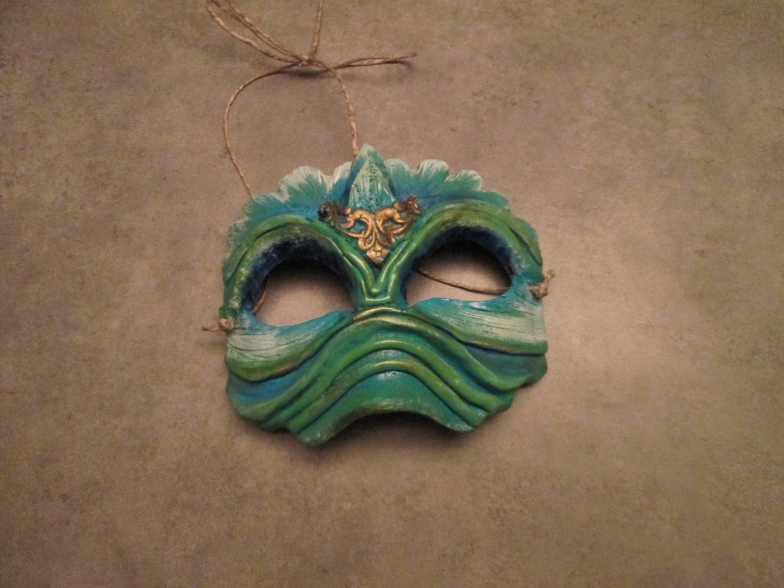 Merman Mermaid Green Lagoon Creature Mask Masquerade Mask - Etsy