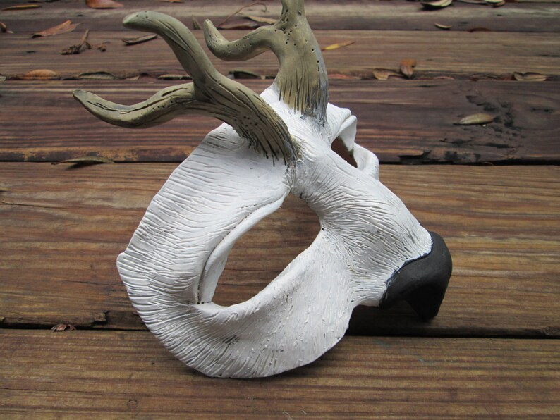 White Stag costume Mask white deer costume masquerade | Etsy