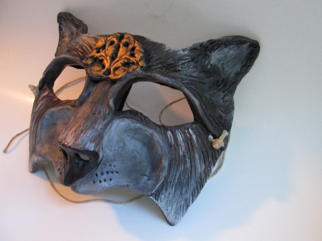 Handmade Resin Wildcat Mask: Fantasy Masquerade Costume - Etsy