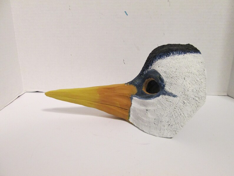 Egret mask masquerade mask large beak costume mask Fantasy | Etsy