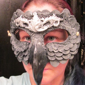Grey Gull, Masquerade Mask, Costume Mask, Halloween, Ren Faire, Grey ...