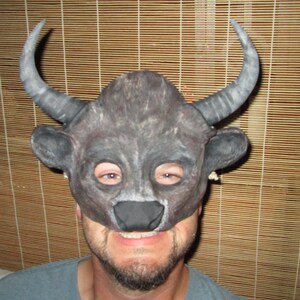 Buffalo Mask, Bison Costume Mask, Masquerade Mask, Larp, Spirit Animal ...