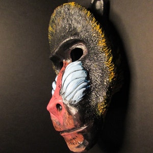 Mandrill Mask, Cercocebus Mangabeys, Primate Mask, Monkey Mask ...