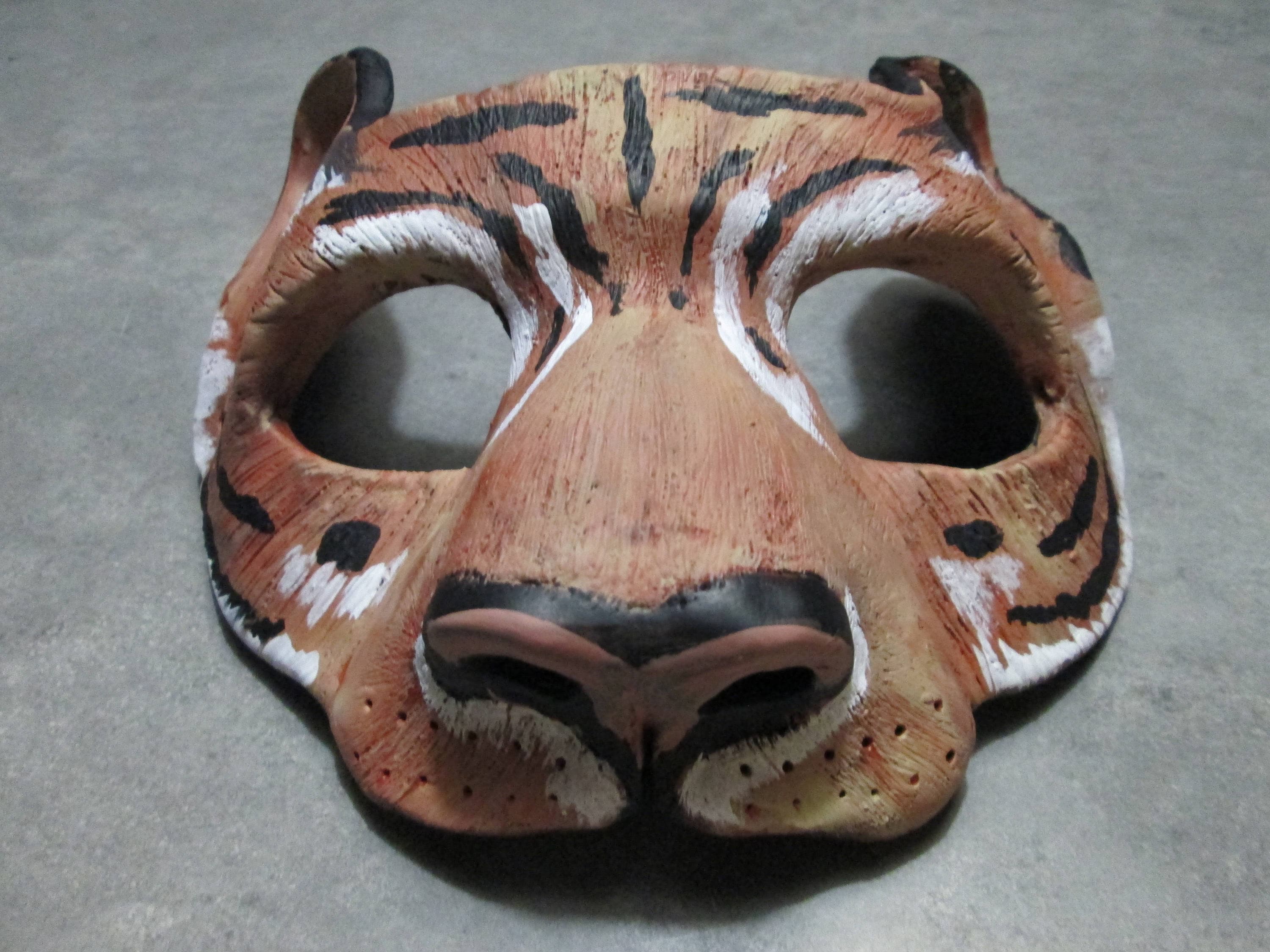 Tiger mask fantasy mask Neko tigress big cat hand | Etsy