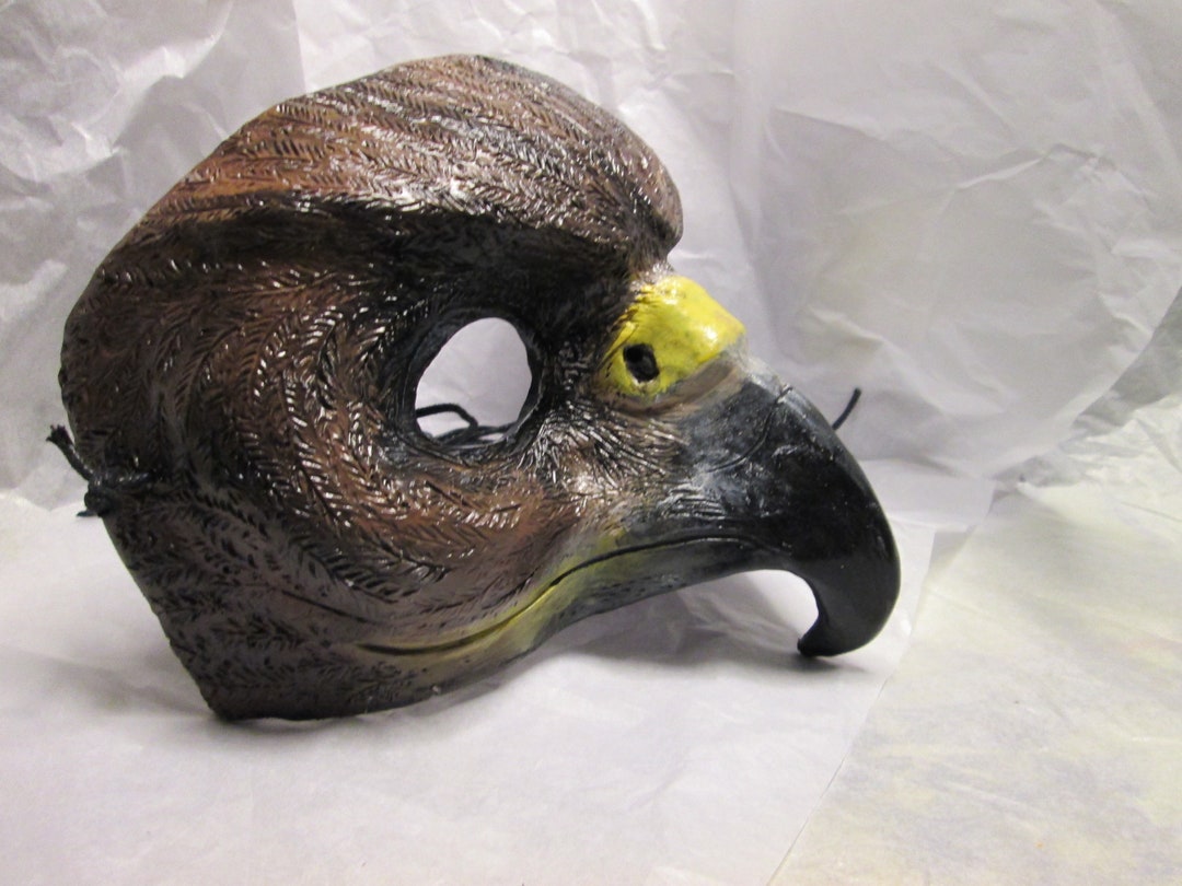 Hawk Mask, Red Tailed Hawk Mask, Bird, Masquerade Mask, Costume Mask ...