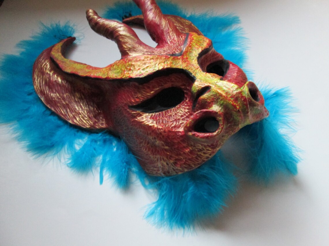 Dragon Year of the dragon Chinese Zodiac Masquerade mask | Etsy