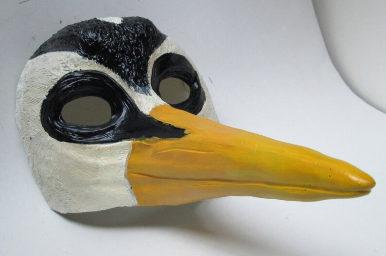 Egret mask masquerade mask large beak costume mask Fantasy | Etsy