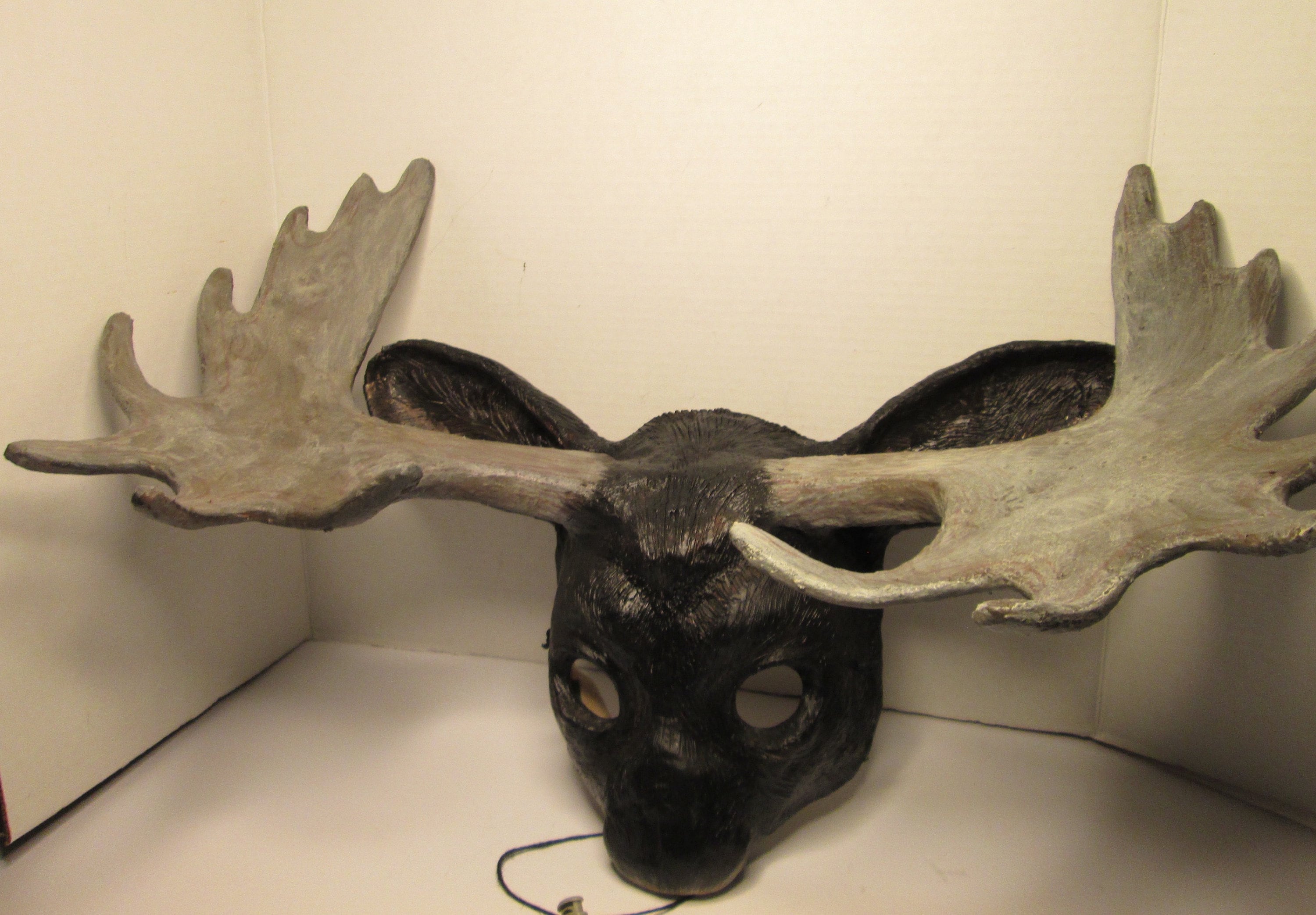 Handmade Moose Masquerade Mask: Faux Antlers, Resin Carnival Costume - Etsy