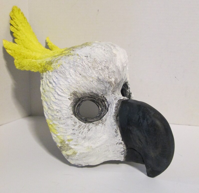 Parrot Mask Cockatoo Parrot Galah Mask Masquerade Mask - Etsy