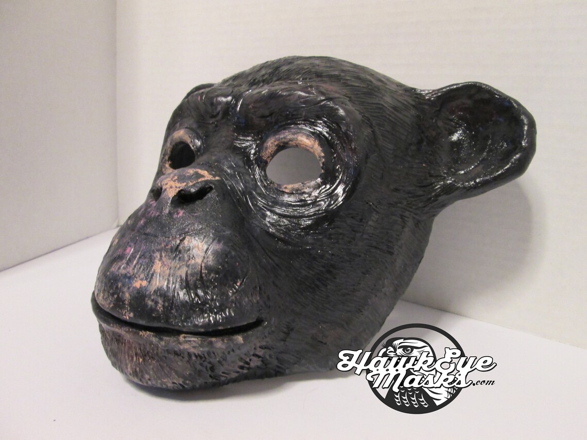 Ape Mask Chimpanzee Mask Custom Made Hand Painted Mask | Etsy