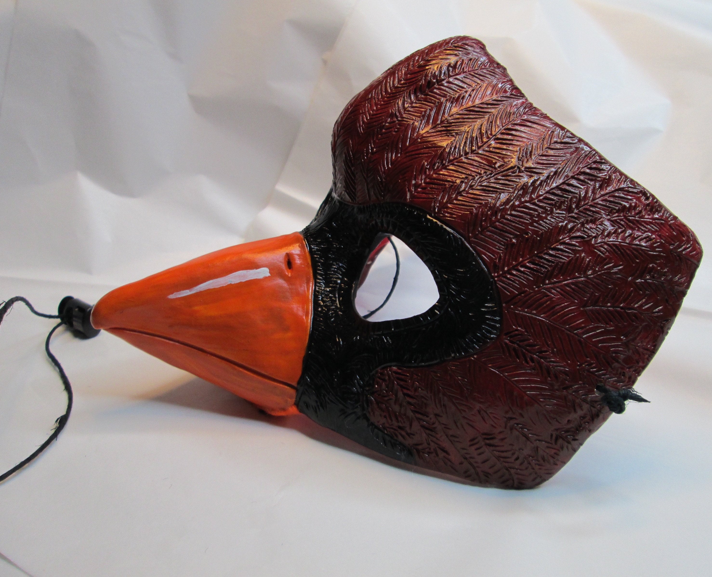 Redbird Cardinal mask Halloween mask red bird Cardinals | Etsy