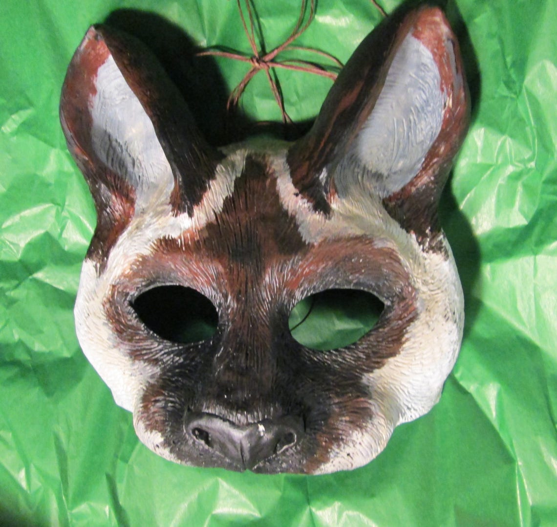 Cat Mask Costume Mask Masquerade Mask Neko Brown Tabby - Etsy