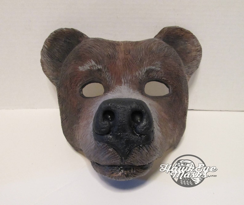 Bear Mask Brave Grizzly Bear Mask Wildlife Forest Animal | Etsy