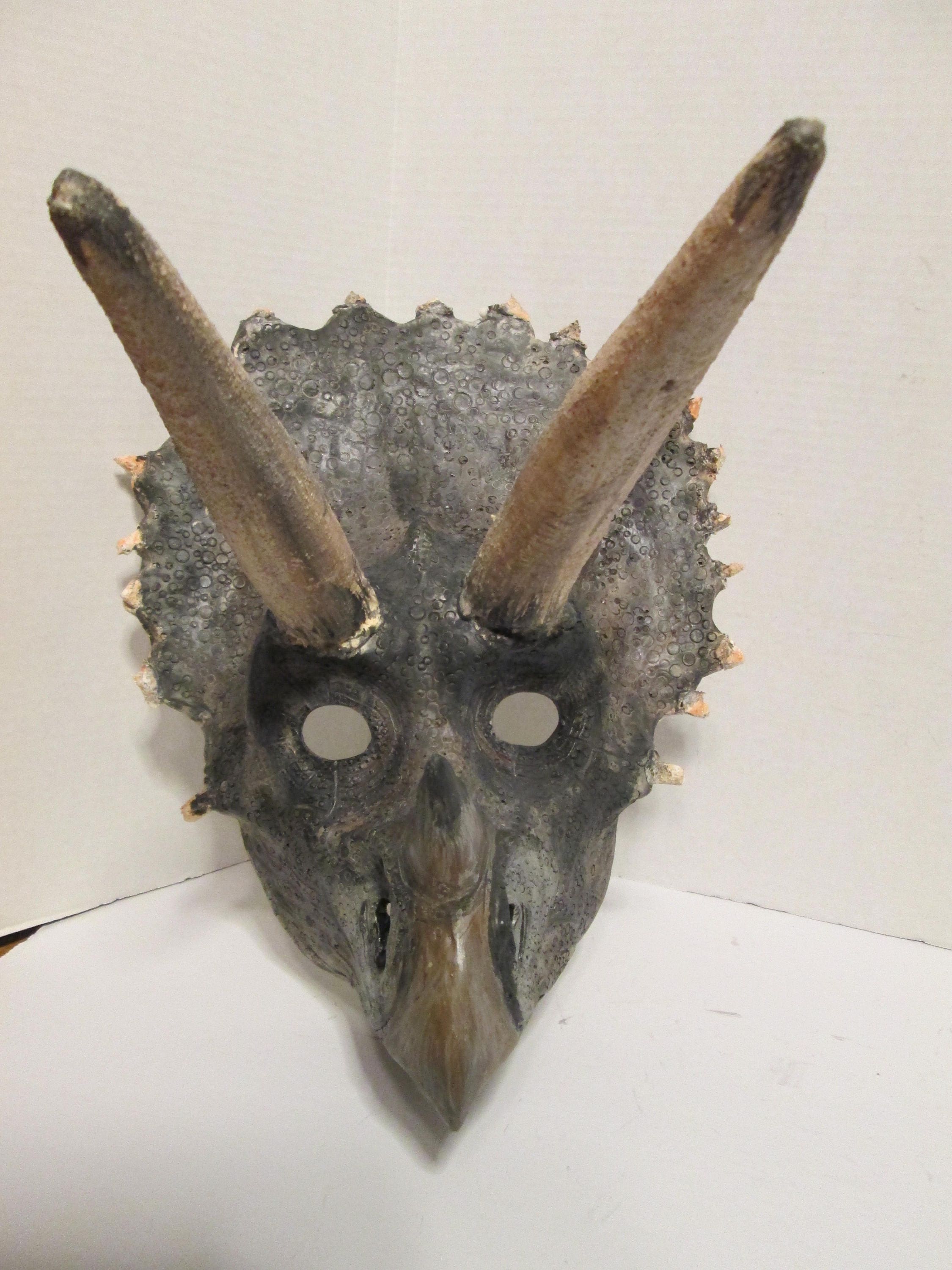 Triceratops Mask Dinosaur Mask Jurassic Park Realistic | Etsy