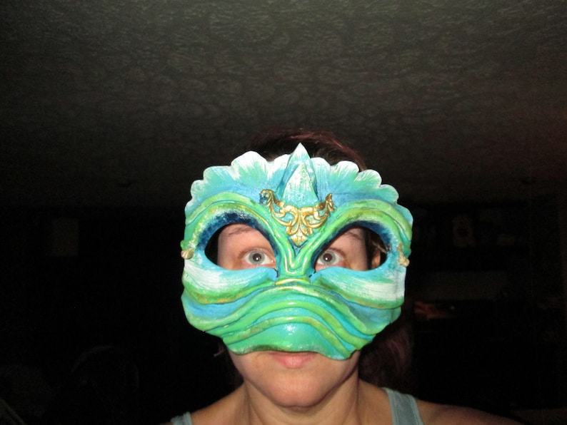 Merman Mermaid Green Lagoon Creature Mask Masquerade Mask - Etsy