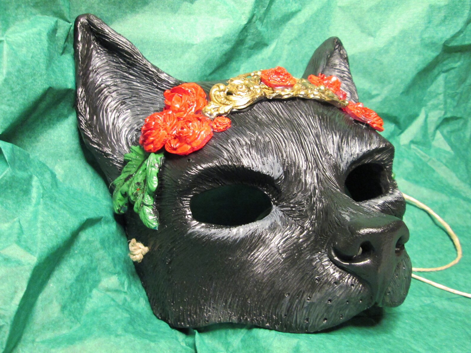 Black Cat Bast Egyptian Cat Hand Painted Masquerade Mask | Etsy