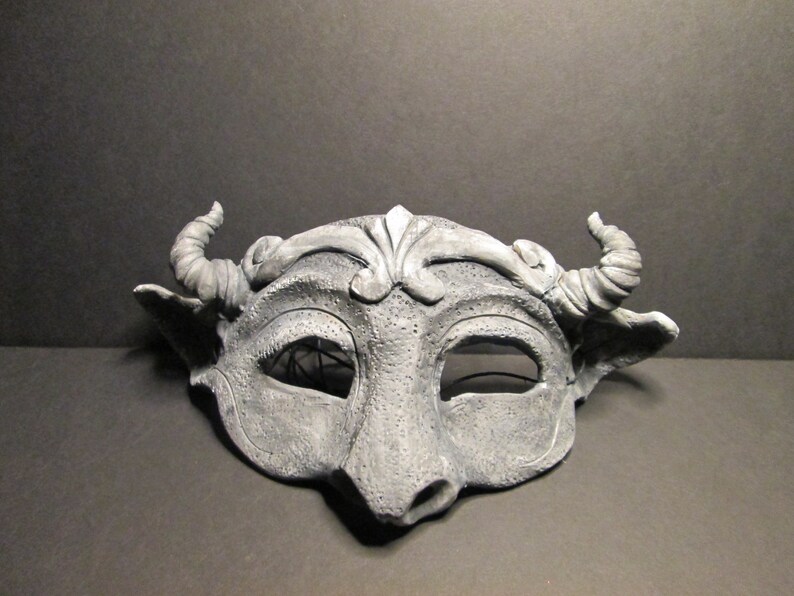 Cute Gargoyle Gargoyle Mask Masquerade Mask Silver and - Etsy
