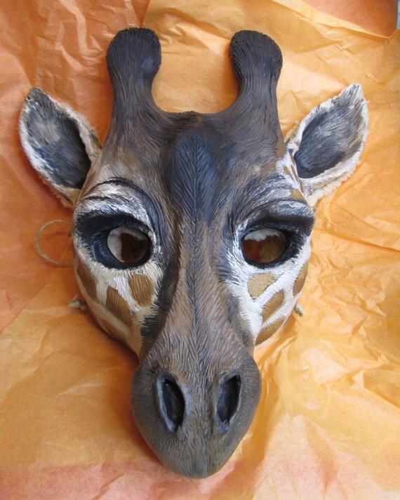 Giraffe Mask Wildlife Adult Mask Giraffe Costume Mask | Etsy