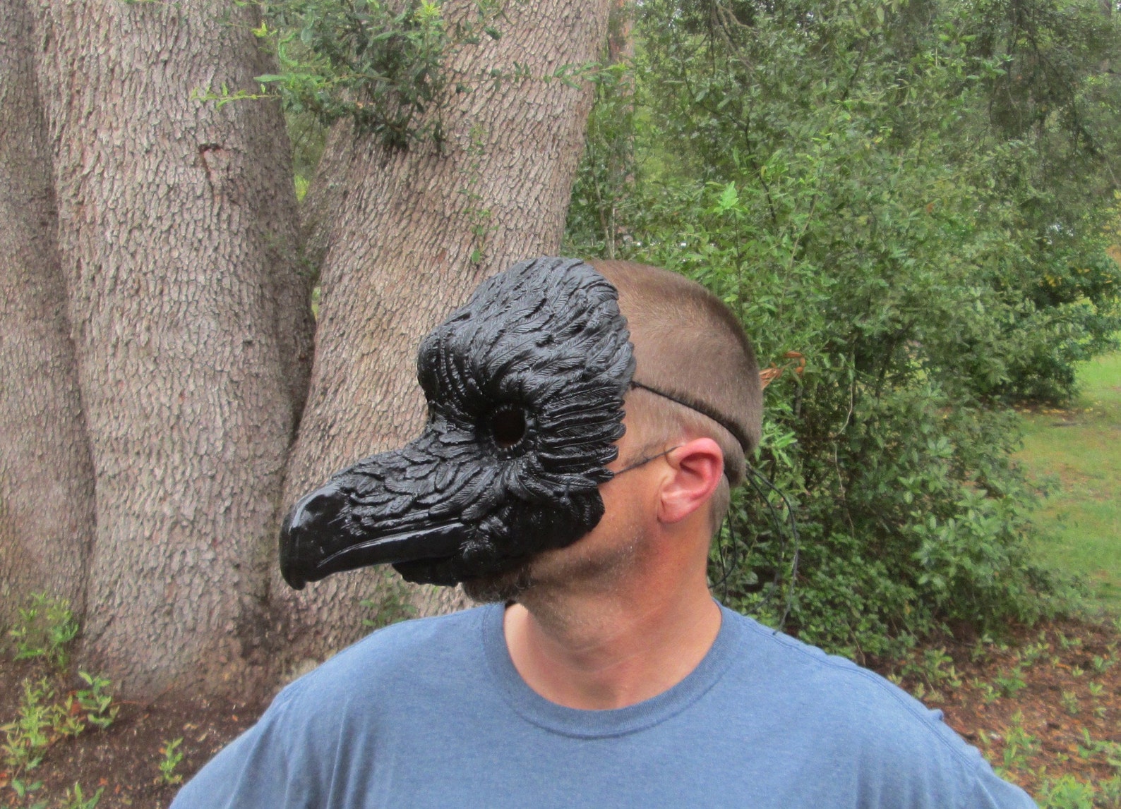 Raven Realistic Black Raven Mask Nevermore Poe Black | Etsy