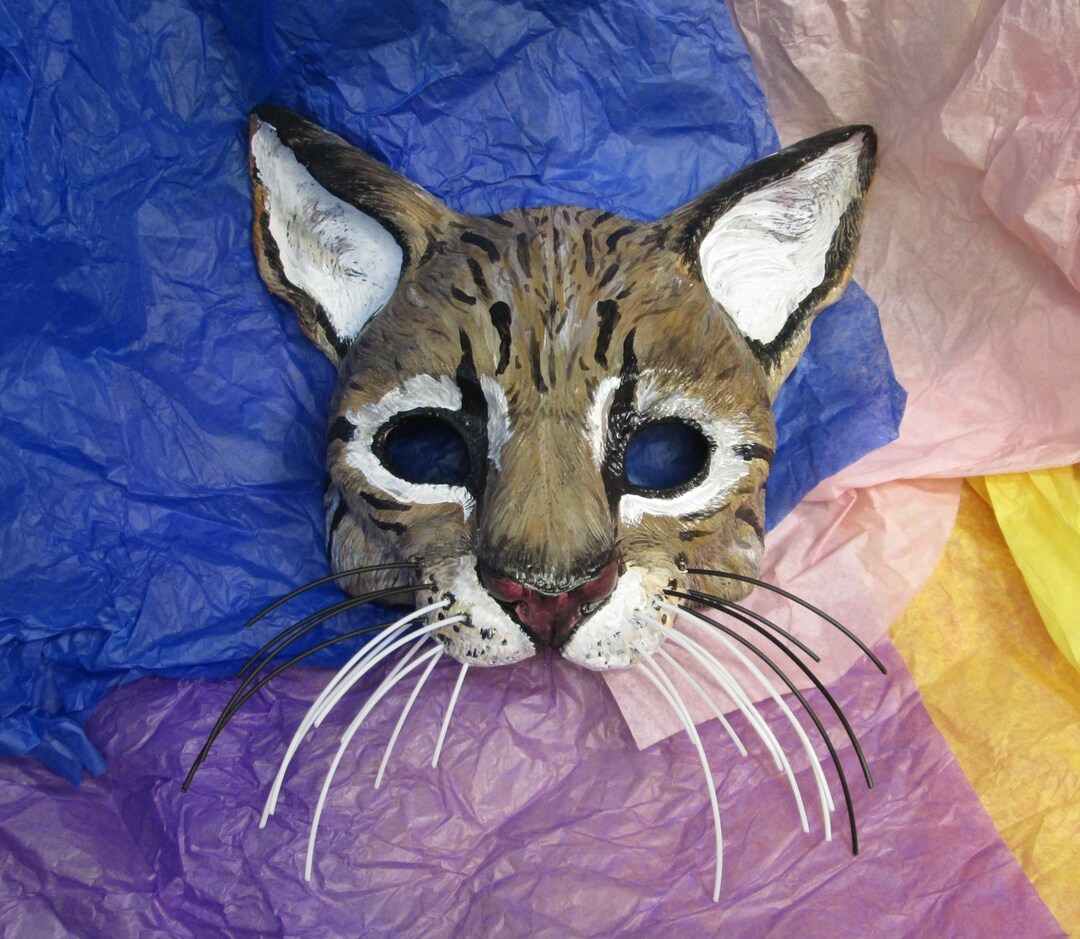 European Wildcat Mask, Hand Painted, Ready to Ship, Wildcat Art ...